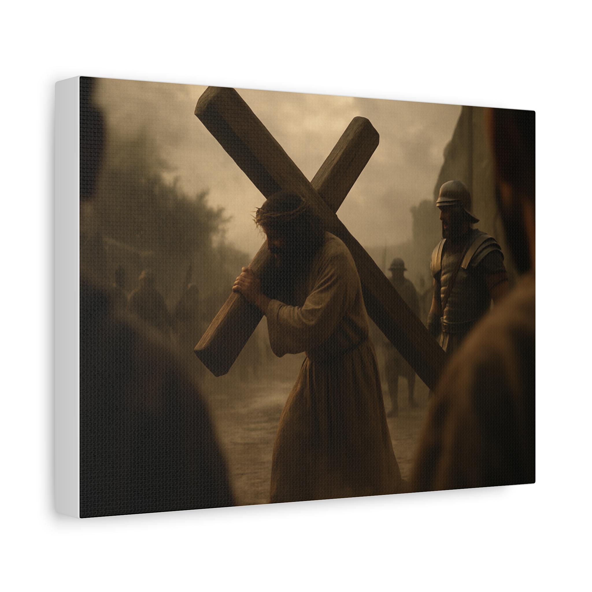 Jesus Carrying Cross - Christian Wall Art - Etsy