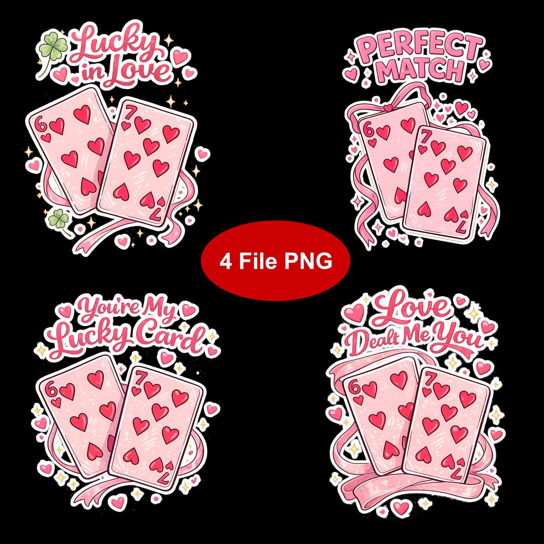 Match Valentine PNG Bundle, Playing Cards Design (digital Download) - Etsy