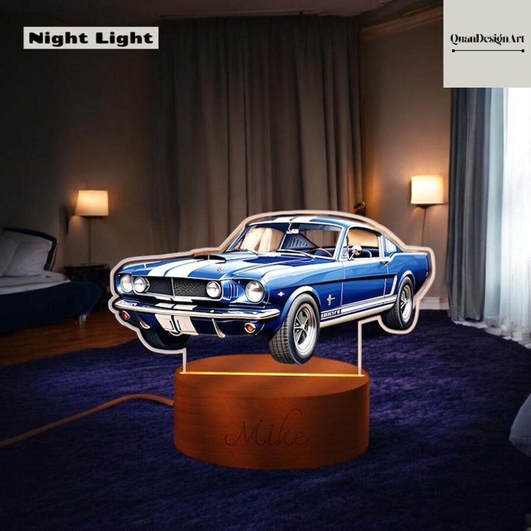 Custom Car Acrylic Night Light, Personalized Vehicle LED Lamp, Car ...