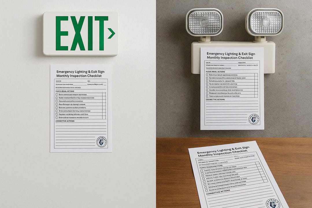 Emergency Lighting & Exit Sign Inspection Checklist | OSHA NFPA ...