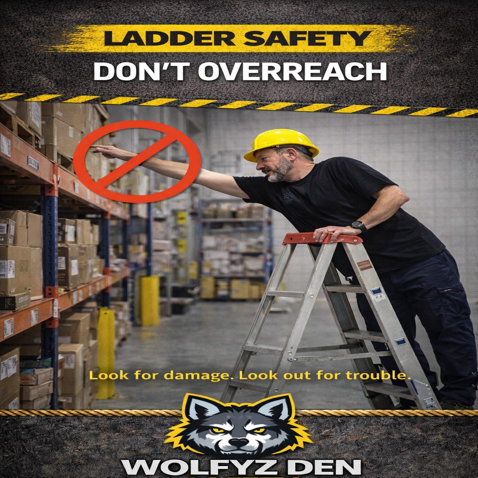 OSHA Ladder Safety Fall Protection Posters | Workplace Safety Bundle ...