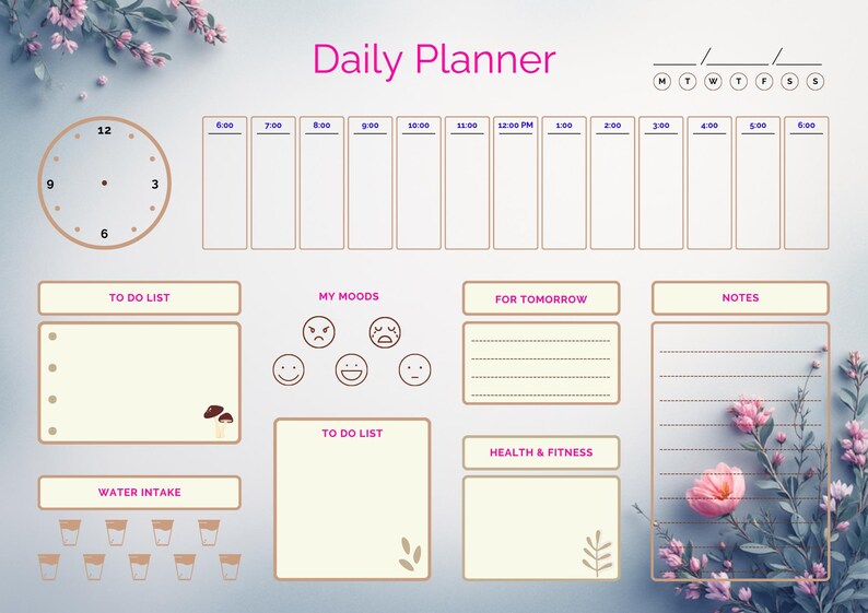 Elegant Daily Planner - Etsy