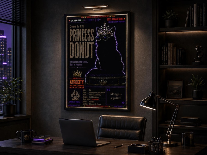 Dungeon Crawler Carl Poster | Carl or Princess Donut Wall Art ...