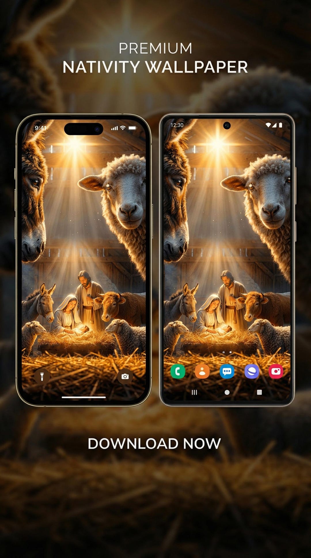 Nativity Live Wallpaper 4K • Cinematic Christmas Phone Background • Ios ...