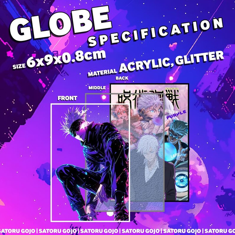 Anime Acrylic Quicksand Globe - Etsy