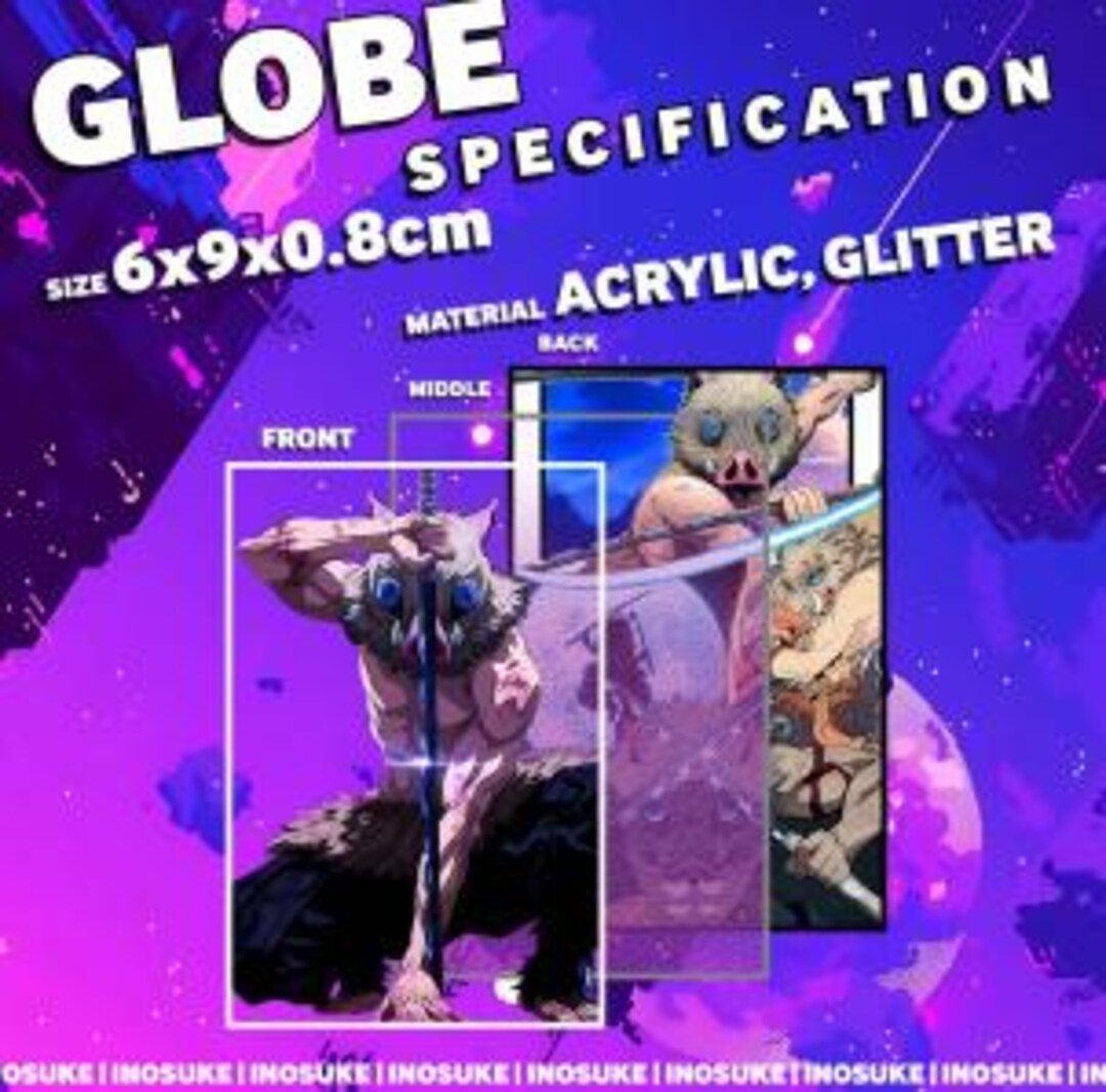 Anime Acrylic Quicksand Globe - Etsy