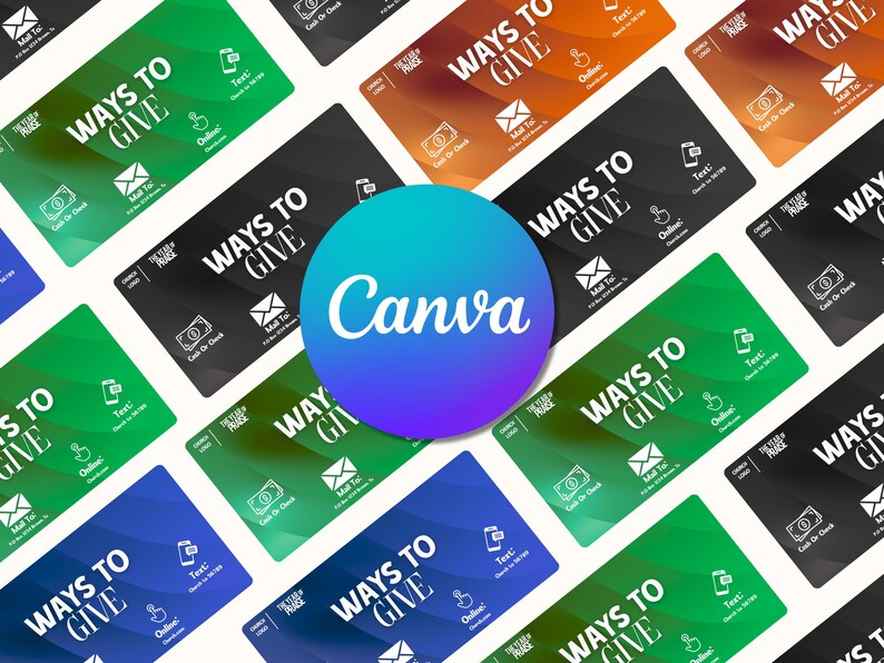 Church Ways to Give Flyer, Editable Canva Template (digital Download ...