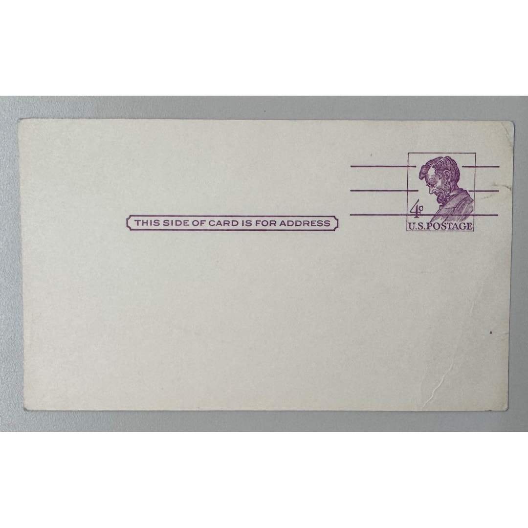 1962 Abraham Lincoln 4 Postal Card Unused Vintage USA Political ...