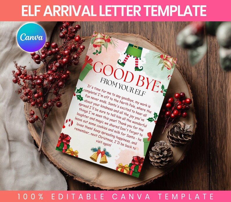 Editable Elf Arrival Letter, I'm Back Note, Elf Hello Return ...