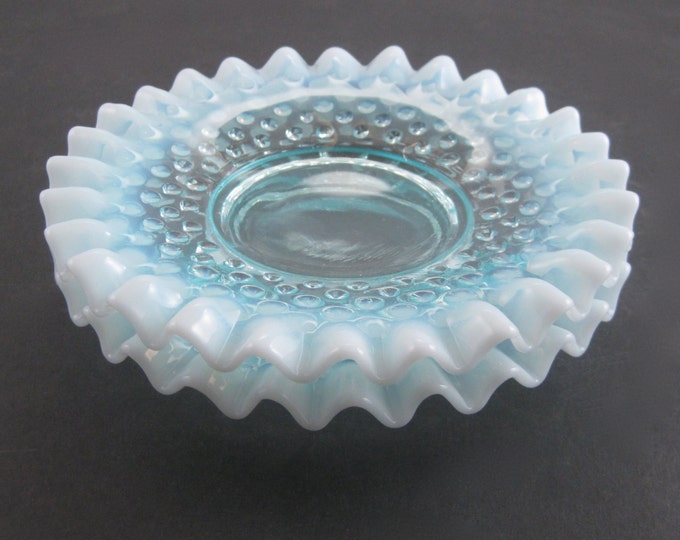 Vintage Fenton Blue Opalescent 6 Inch Bon Bon Plates X 2 - Etsy