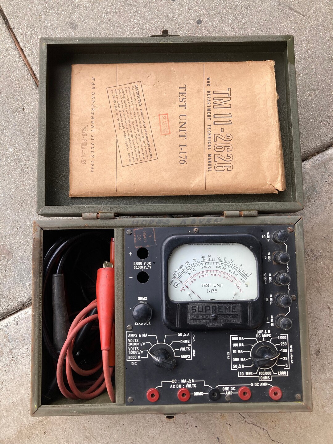 World War II High Voltage Multimeter US Army Signal Corps WW2 - Etsy