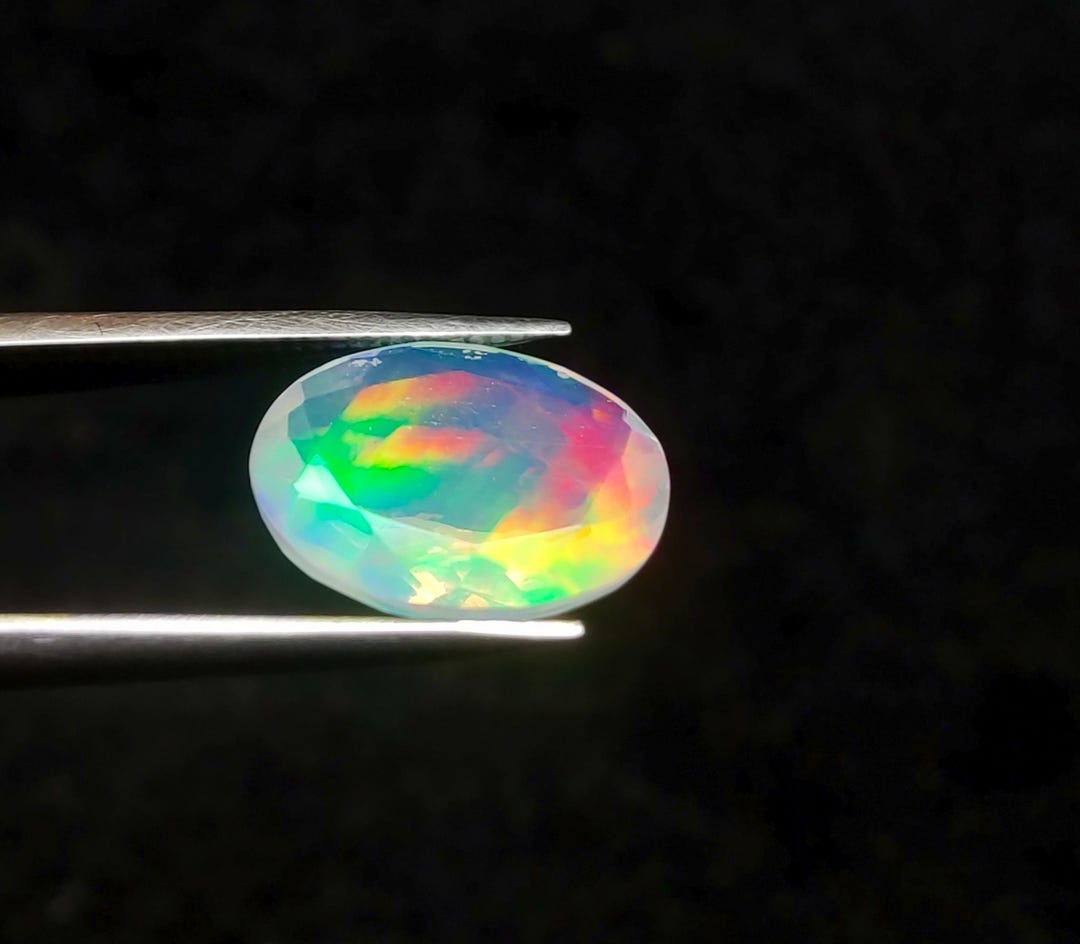 Ethiopian Welo Opal | Multi-fire Oval Gemstone, Jewelry Making - Etsy