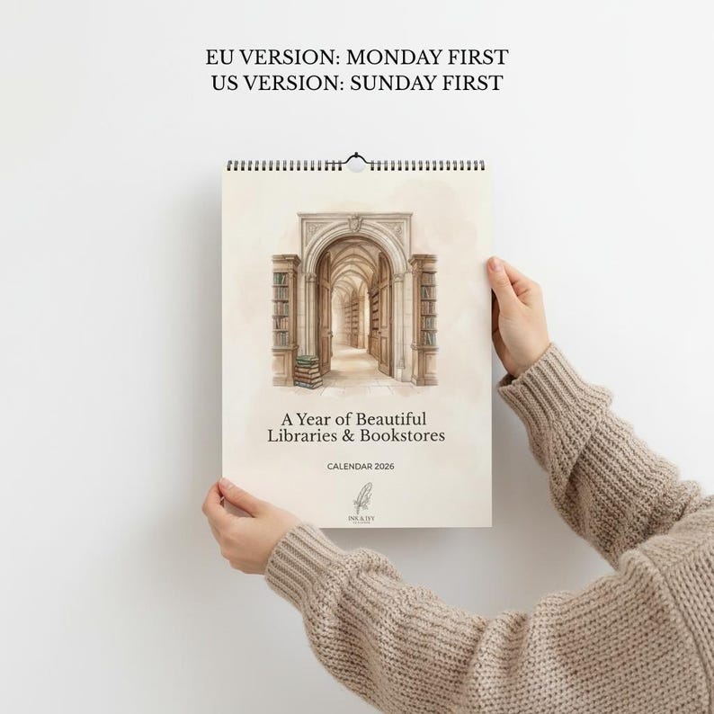 2026 Fine Art Library Wall Calendar • Free Shipping • Watercolor ...