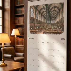 2026 Fine Art Library Wall Calendar • Free Shipping • Watercolor ...