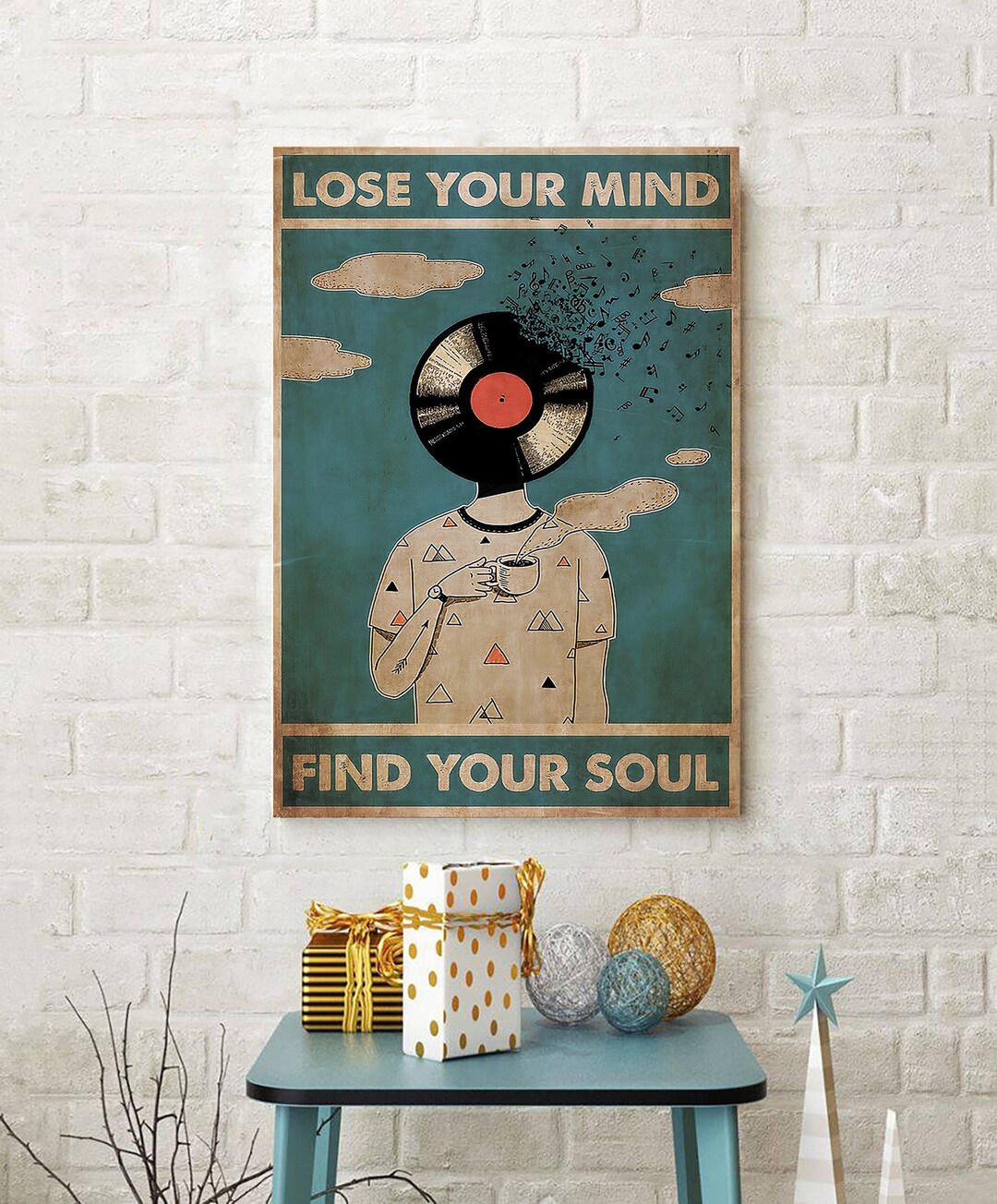Lose Your Mind Find Your Soul Canvas, Music Lover Art Print, Vinyl ...