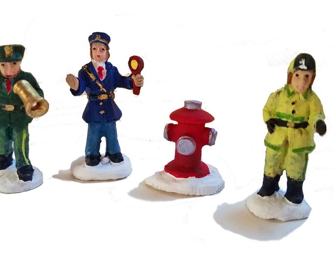 First Responders Figurines - Christmas Village People, Police Officer ...
