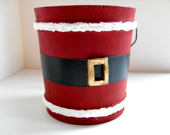 Santa Bucket Santa Pail Santa Christmas Decoration Santa - Etsy