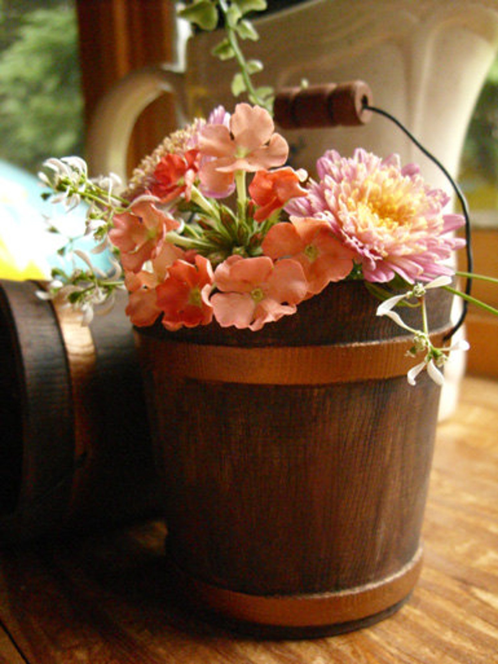 Wood Bucket Rustic Bucket Autumn Decor Fall Wedding - Etsy