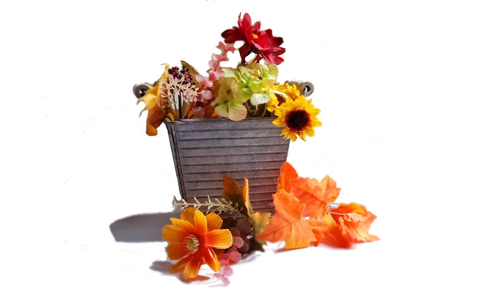 Square Metal Bucket W/wood Handles 5 Galvanized Metal - Etsy