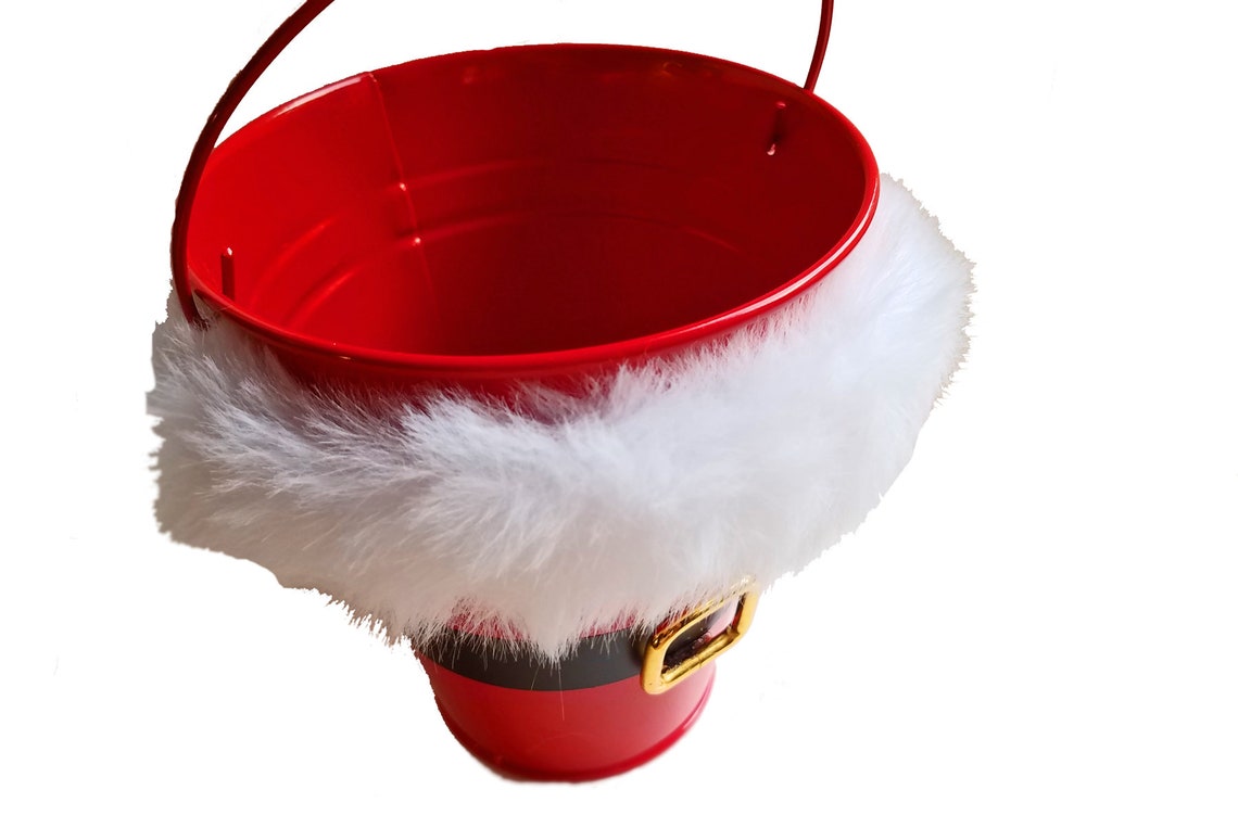 Santa Bucket, Santa Pail, Santa Christmas Decoration, Santa Claus ...
