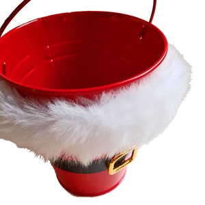 Santa Bucket, Santa Pail, Santa Christmas Decoration, Santa Claus ...