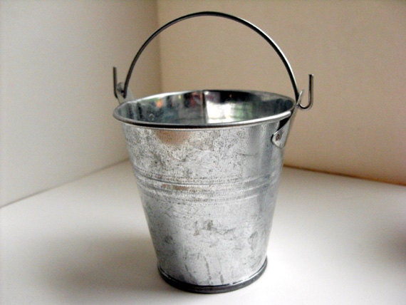 Miniature Silver Metal Bucket Stainless Steel Bucket Party | Etsy