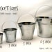 Miniature Silver Metal Bucket - Stainless Steel Bucket, Party Favor ...