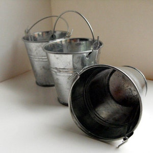 Galvanized Bucket - 5 Inch Silver Metal Bucket, Stainless Steel Bucket ...