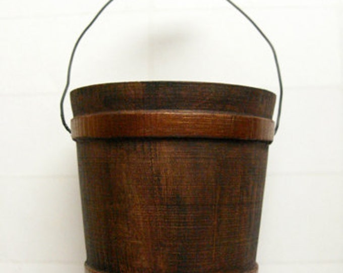 Wood Bucket - Rustic Bucket, Autumn Decor, Fall Wedding, Winter Wedding ...