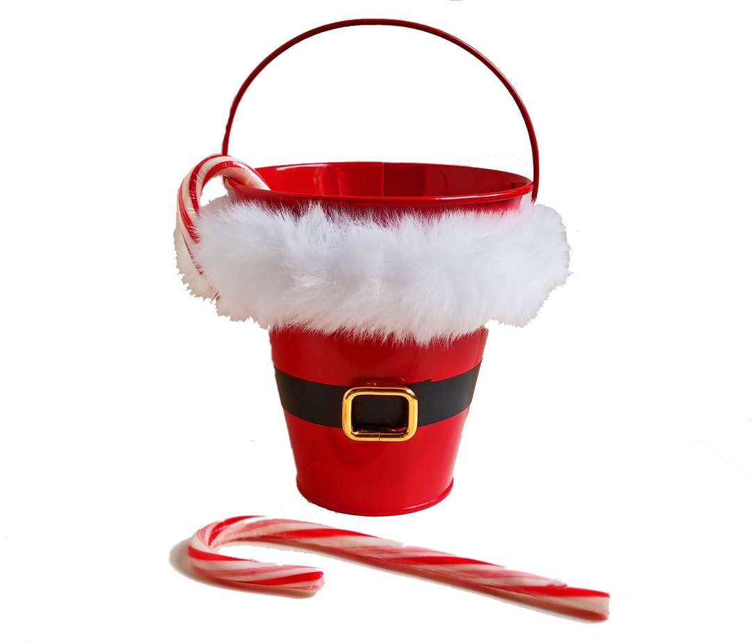 Santa Bucket, Santa Pail, Santa Christmas Decoration, Santa Claus ...