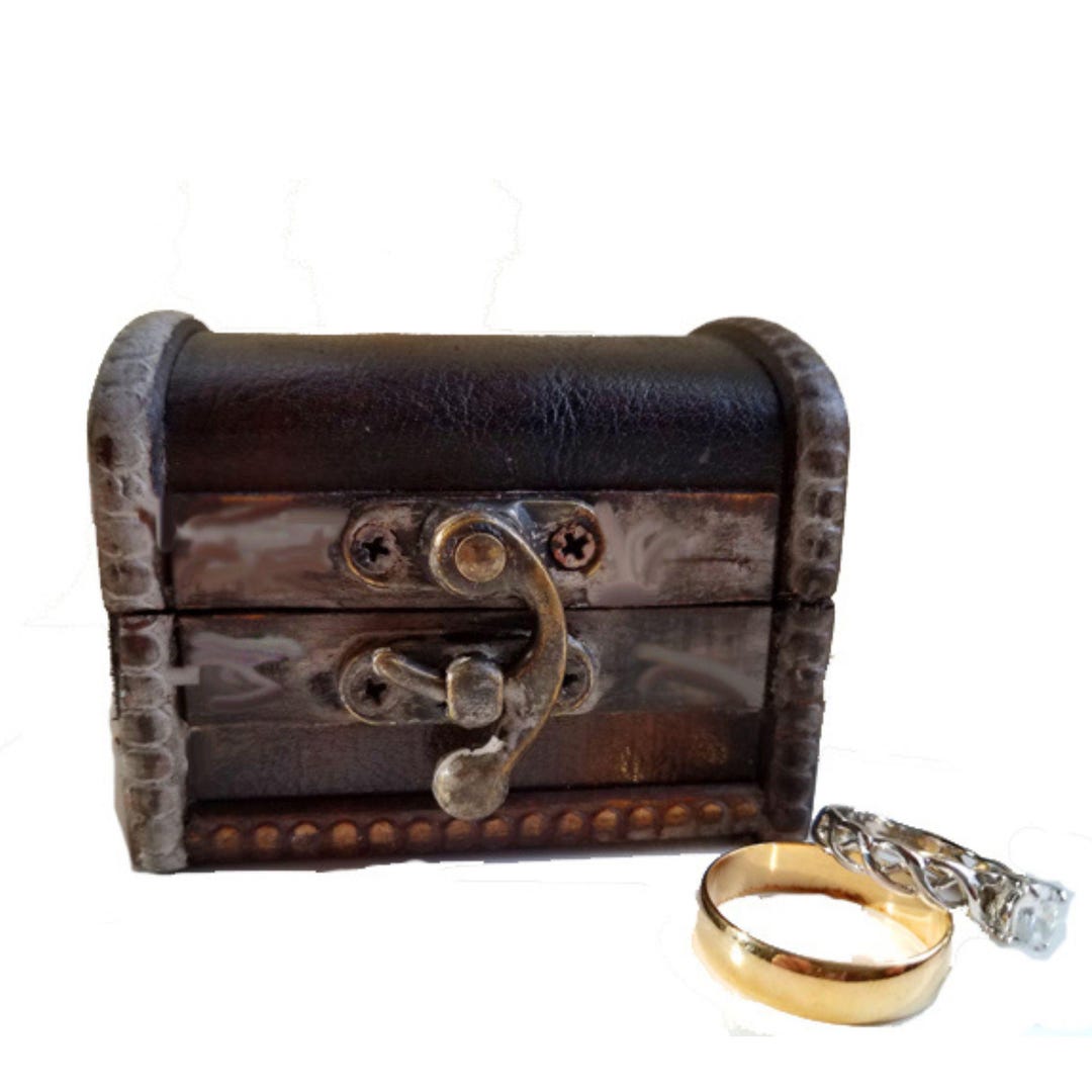 Rustic Wood Ring Bearer Box - Brown Engagement Ring Box, Wedding Ring ...