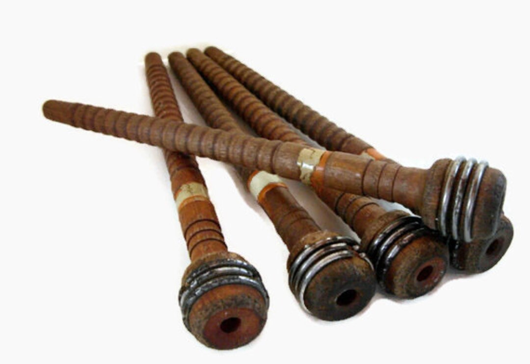 Antique Wood Spool Textile Quill Bobbin, Industrial Spools, Thread ...