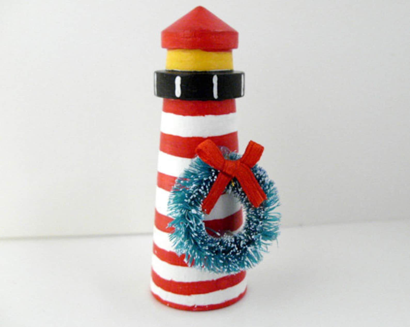 Lighthouse Ornament - Wedding Favor Lighthouse Decor - Christmas ...