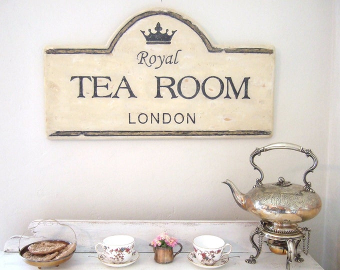 Vintage Style English Tea Shop Sign - Etsy