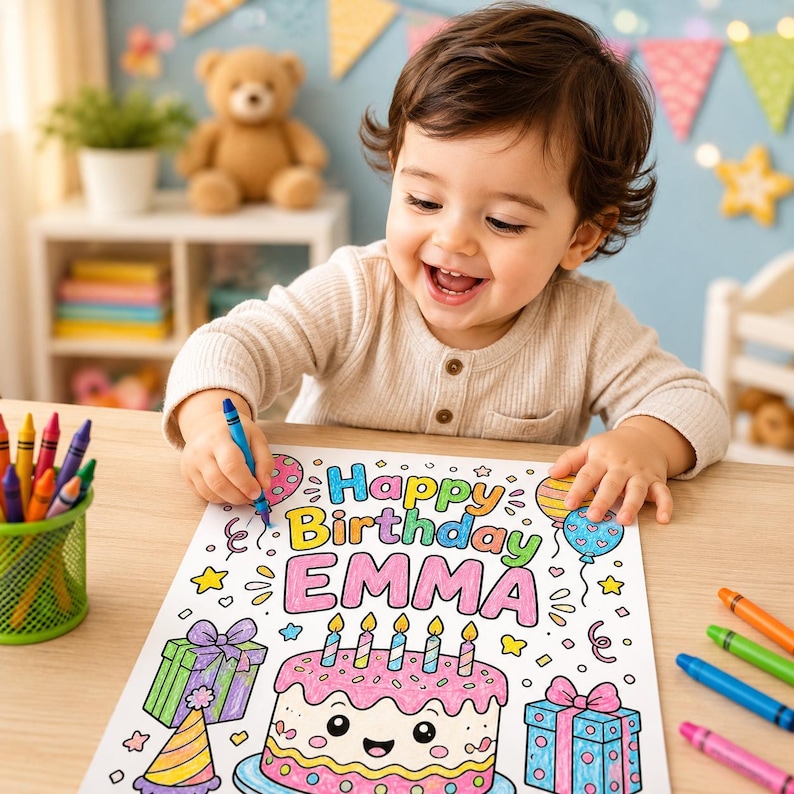 3 Personalized Name Coloring Page for Kids | Custom Space Sheet ...