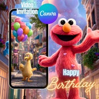 Animated Birthday Invitation: Editable Video Template (digital Download ...