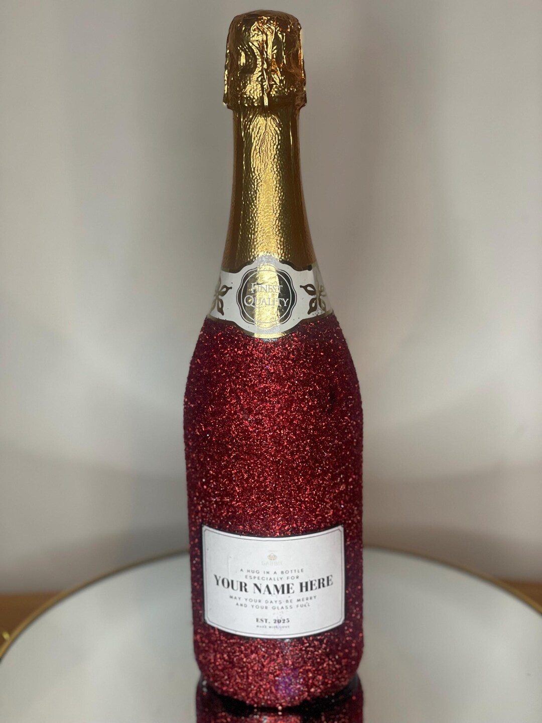 Glam Glitter Bottles of Non-alcoholic Bubbles or Sparkling Juice - Etsy UK