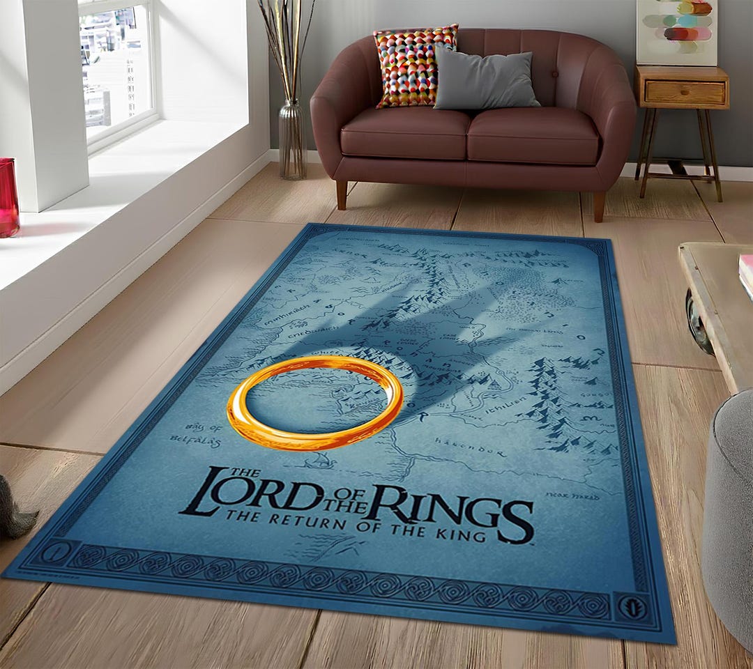 The Lord of the Rings Middle Earth Map Rug, the Return of the King One ...