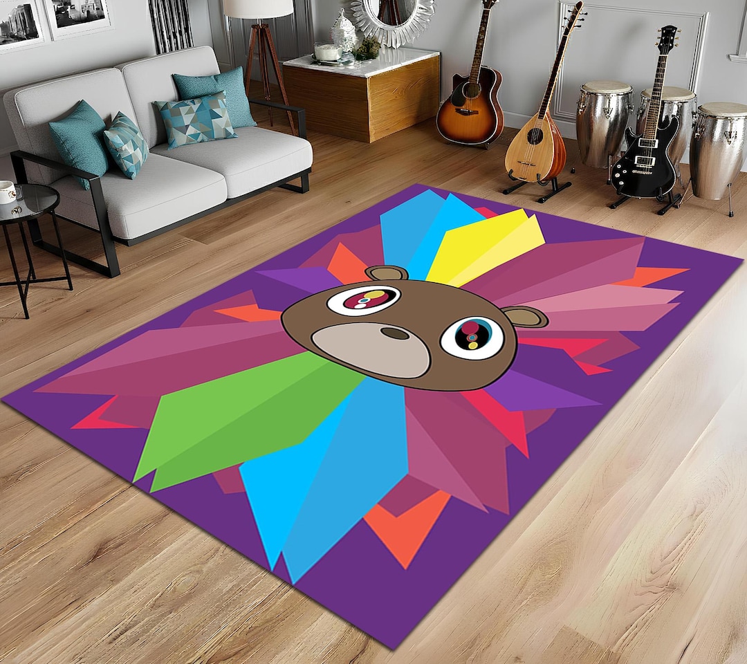 Famous Bear Mat, Graduation Album Rug, Hip Hop Home Decor, Streetwear ...