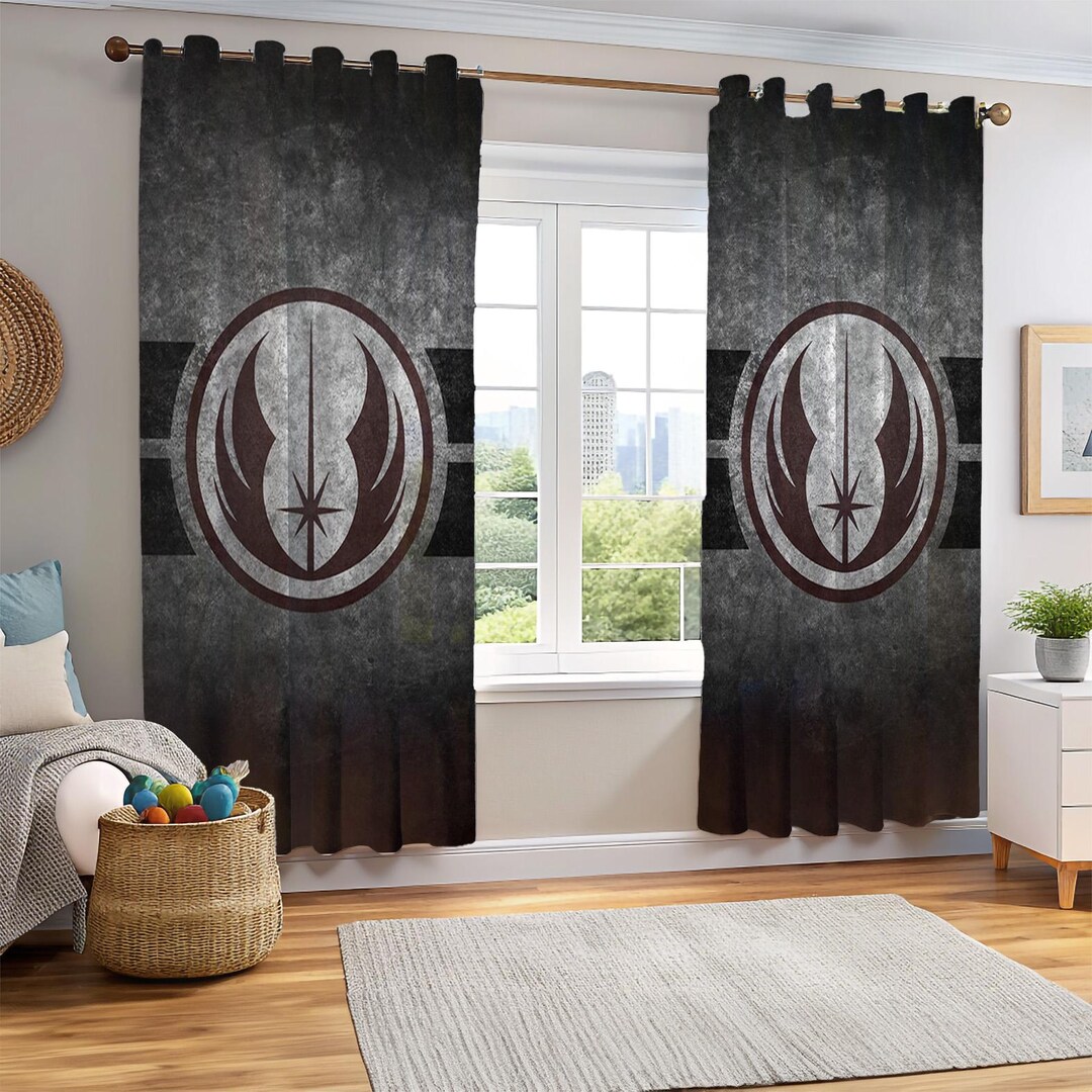 Star Wars Curtain, Jedi Order Crest Curtains, Galactic Republic Symbol ...