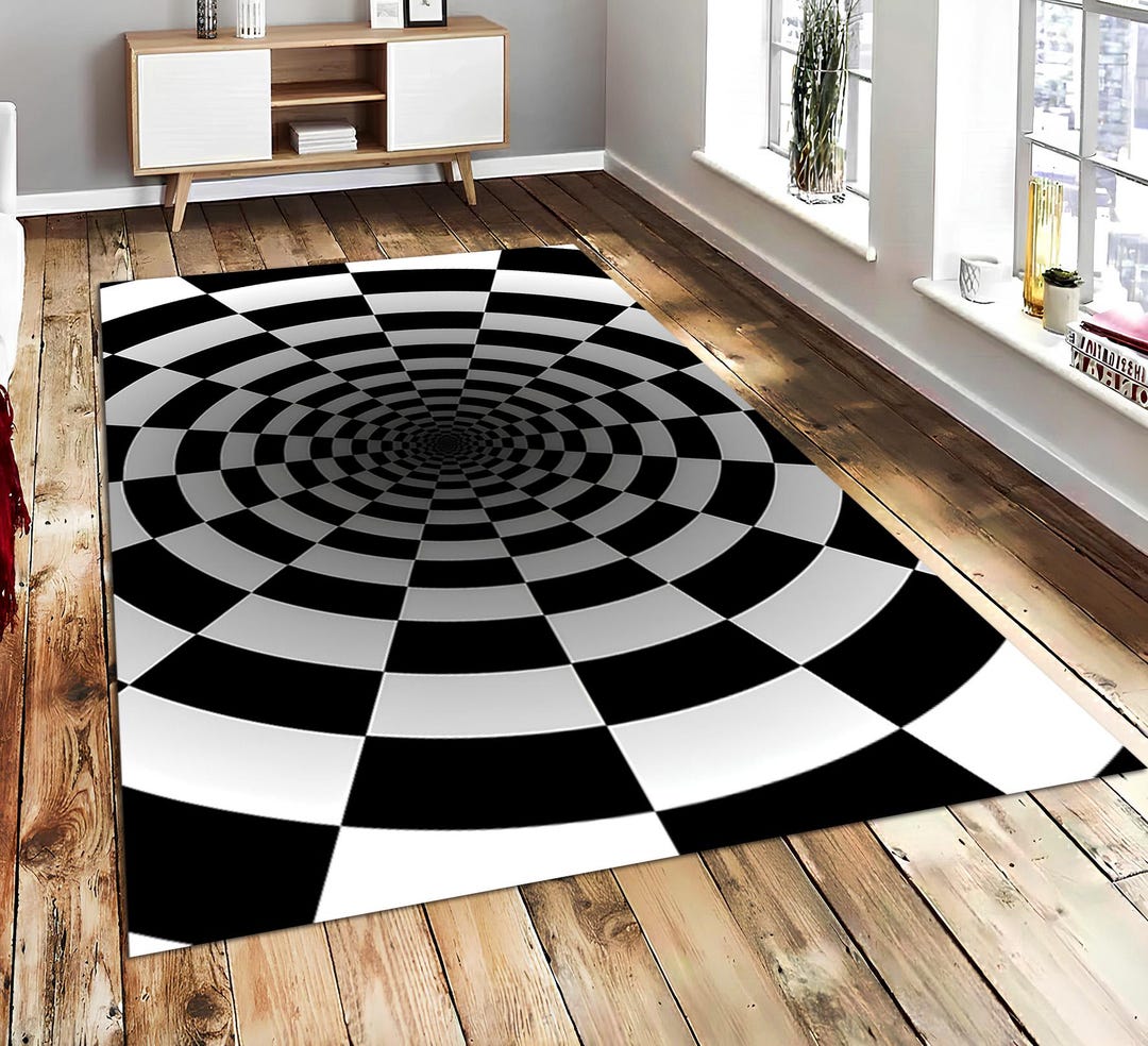 Optic Area Rug, Vortex Style Mat, Illusion Themed Rug, 3D Area Rug ...