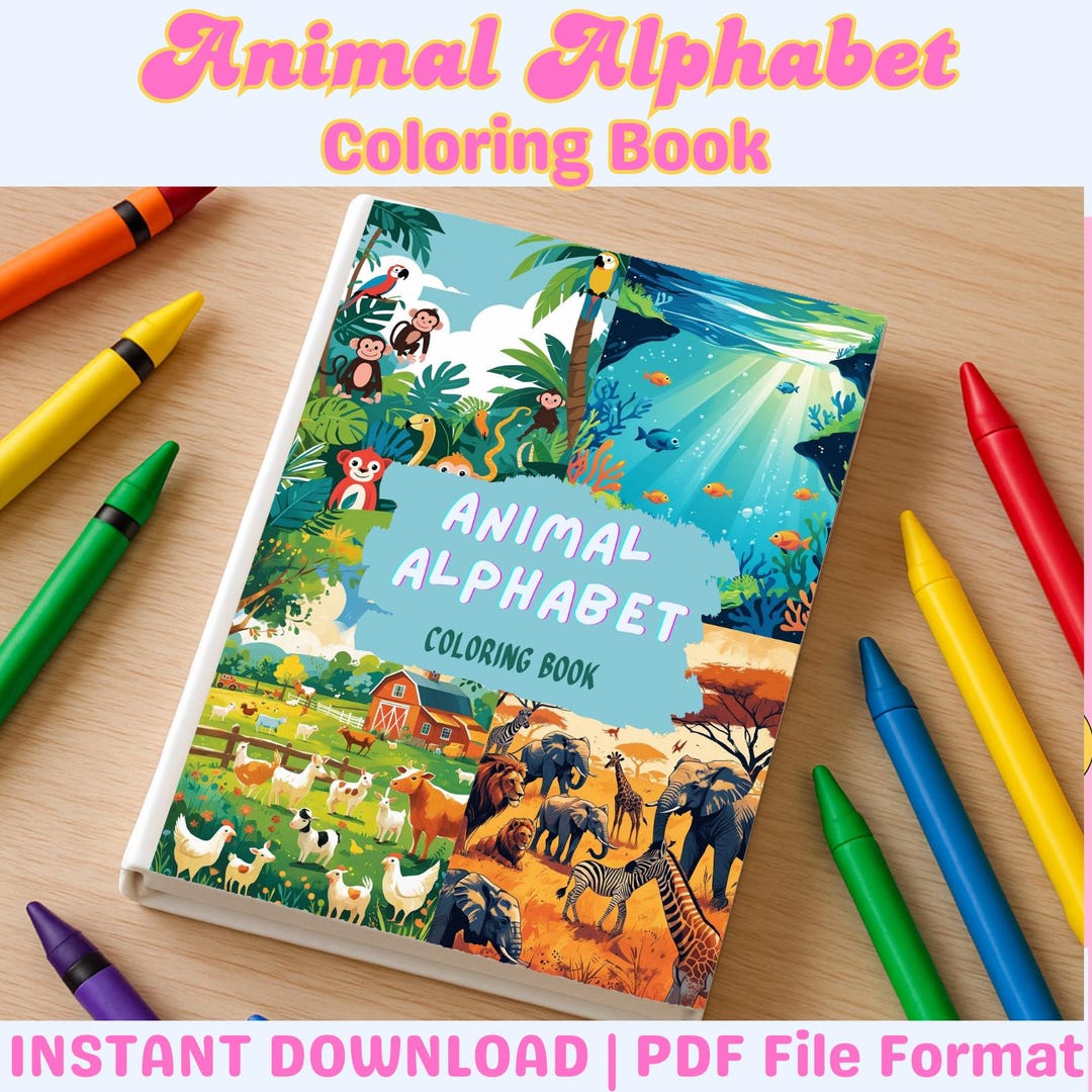 Animal Alphabet Coloring Book for Kids | ABC Learning Printable ...