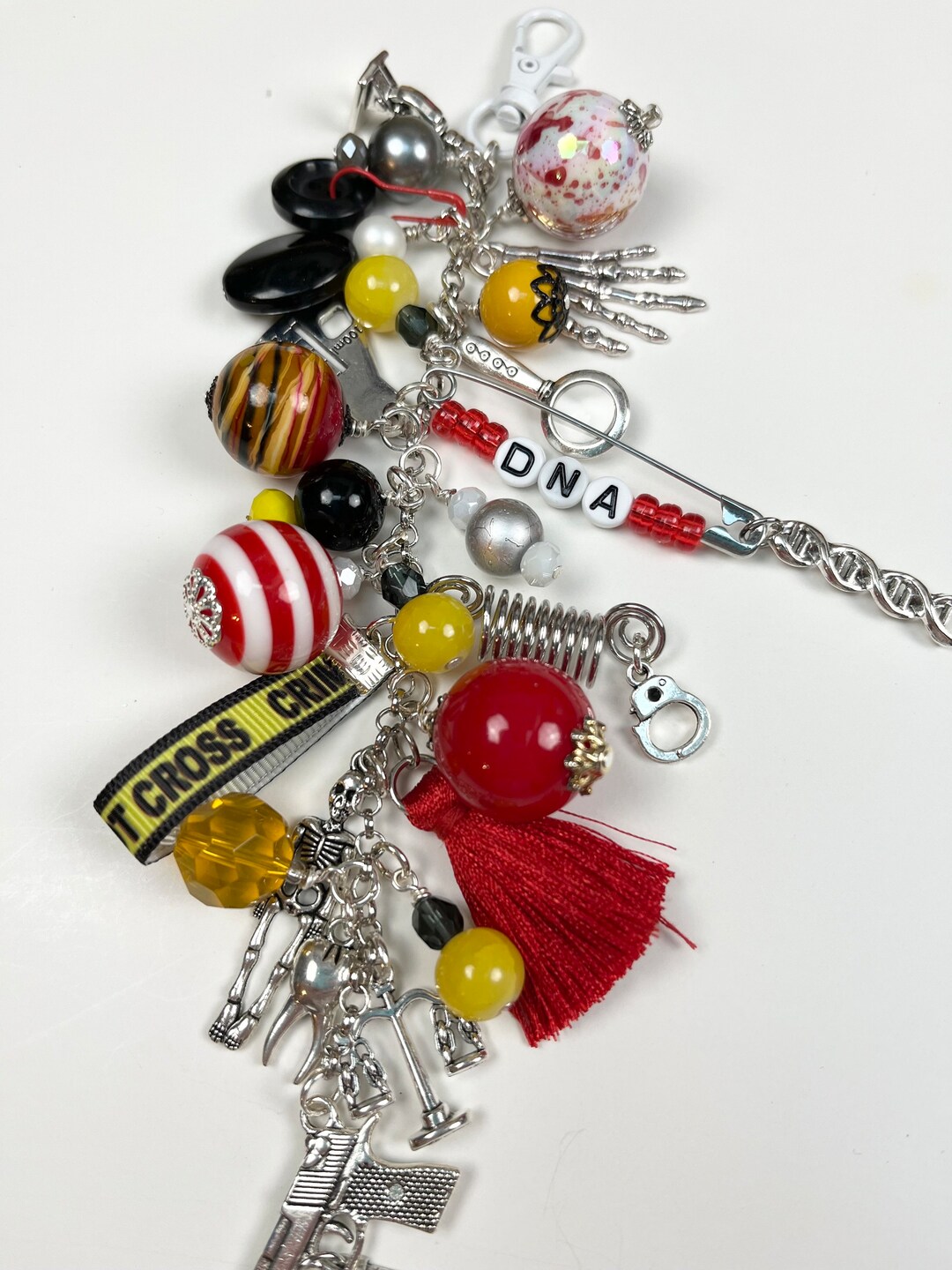 DNA Changed the Game Forensic Science or True Crime Beaded Keychain ...