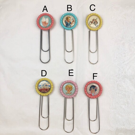 Bottle Cap Rosette Paper Clips Planner Clips Journal Clips - Etsy
