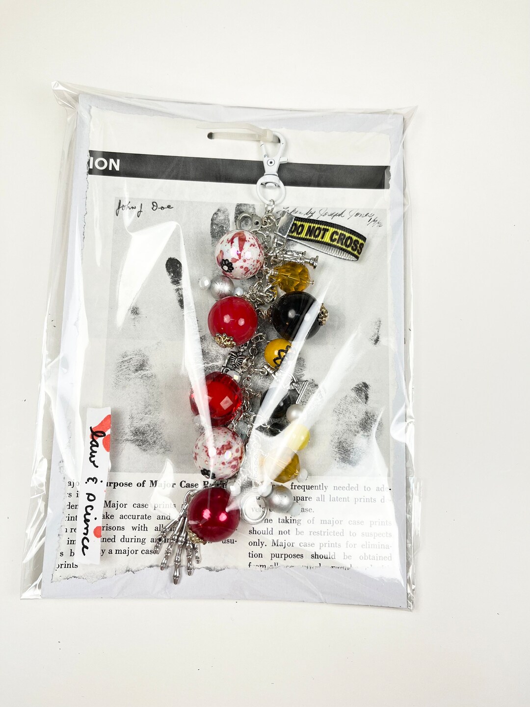 Law and Science Forensic Science or True Crime Beaded Keychain, Planner ...