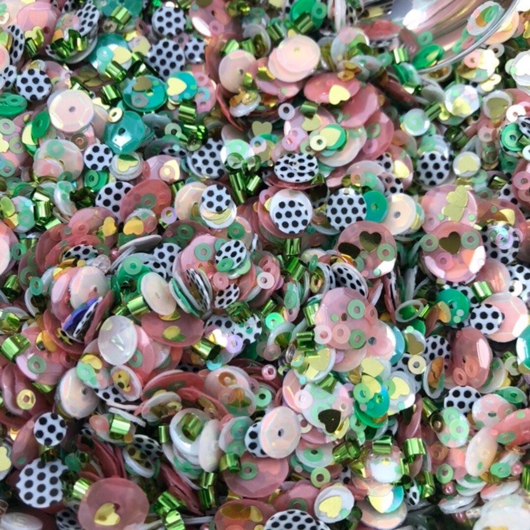 Watermelon Wonder Sequin Mix, Pink Green Sequins, Shaker Mix - Etsy