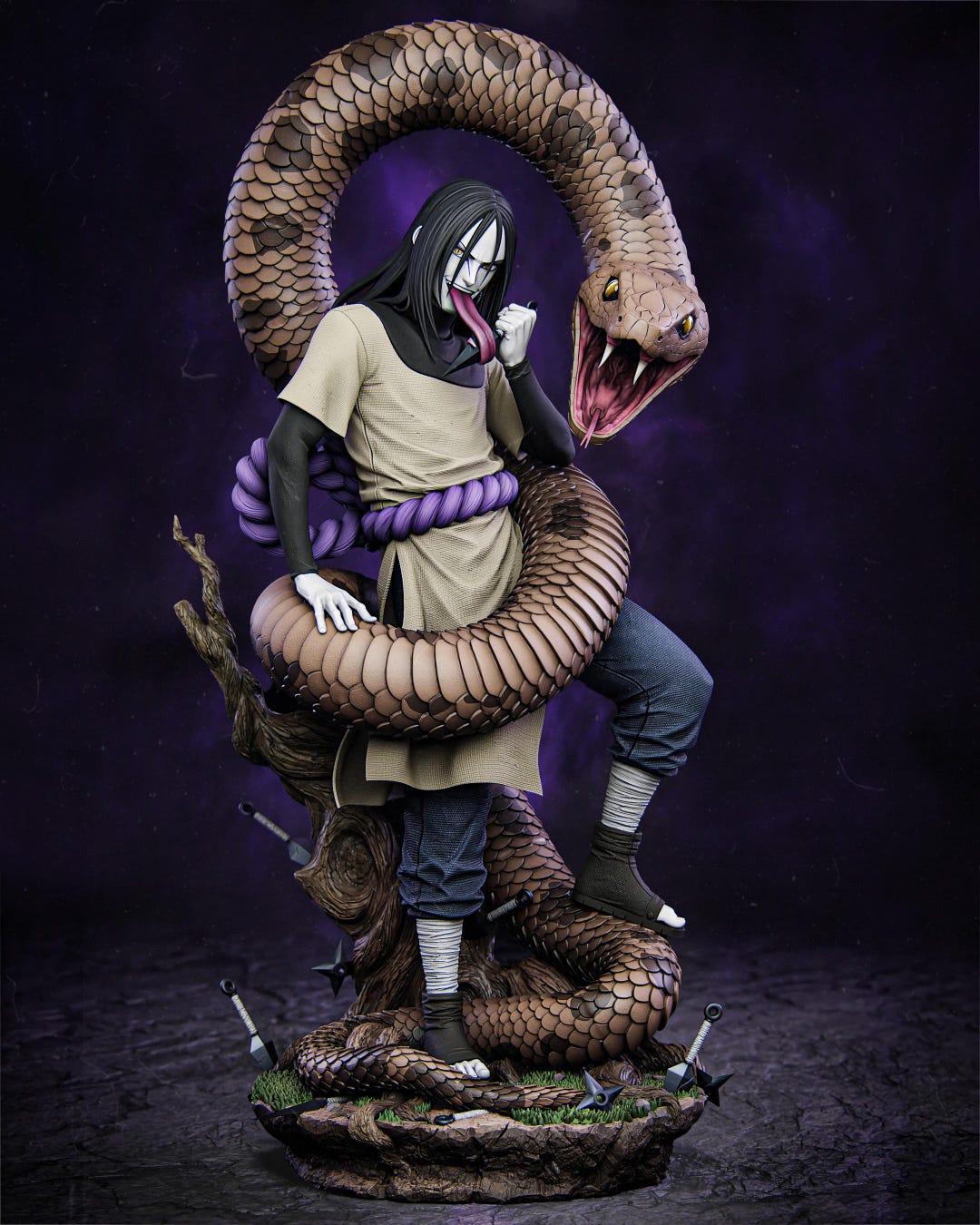 Immortal Serpent Alchemist Statue | Dark Forbidden Sage Form | Anime ...