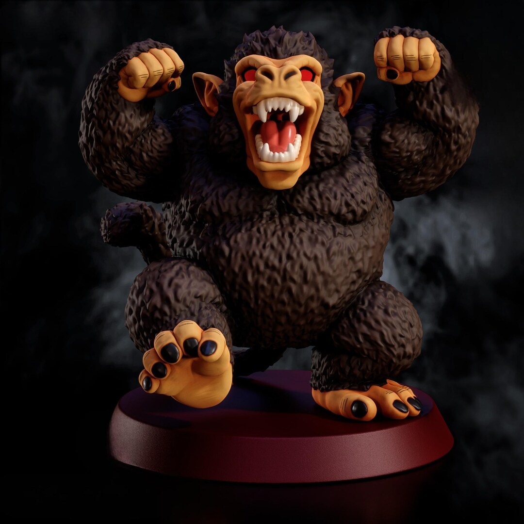 Chibi Primal Ape Warrior Statue | Cute Giant Monkey Form | Stylized ...