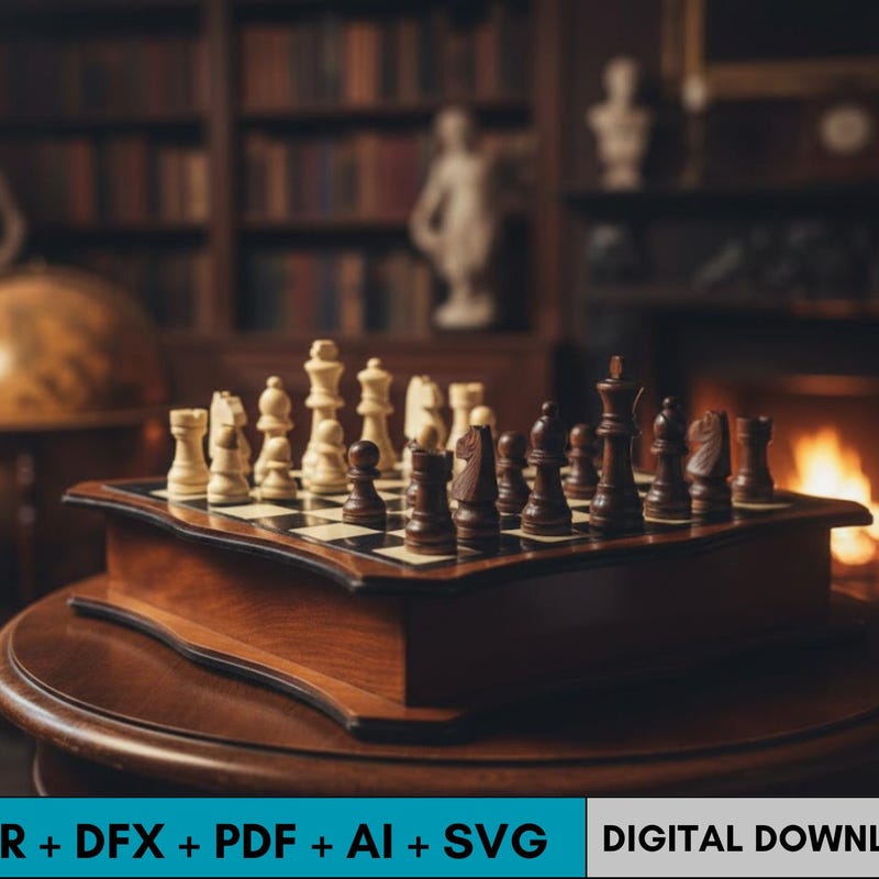 Chess Board Laser Cnc - Etsy