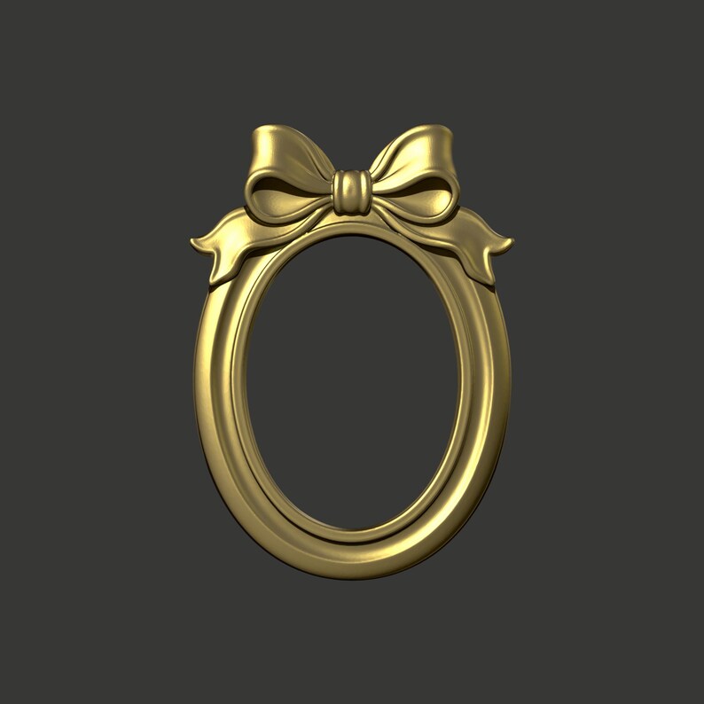 Bow Frame STL File for CNC 3D Printer Digital Download – Elegant Oval ...